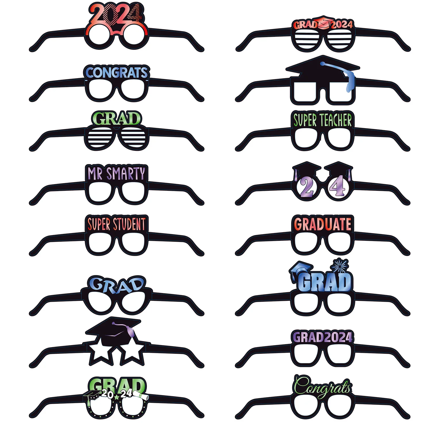 Graduation Party Party Glasses Props New Years Eve Glasses Hats For ...