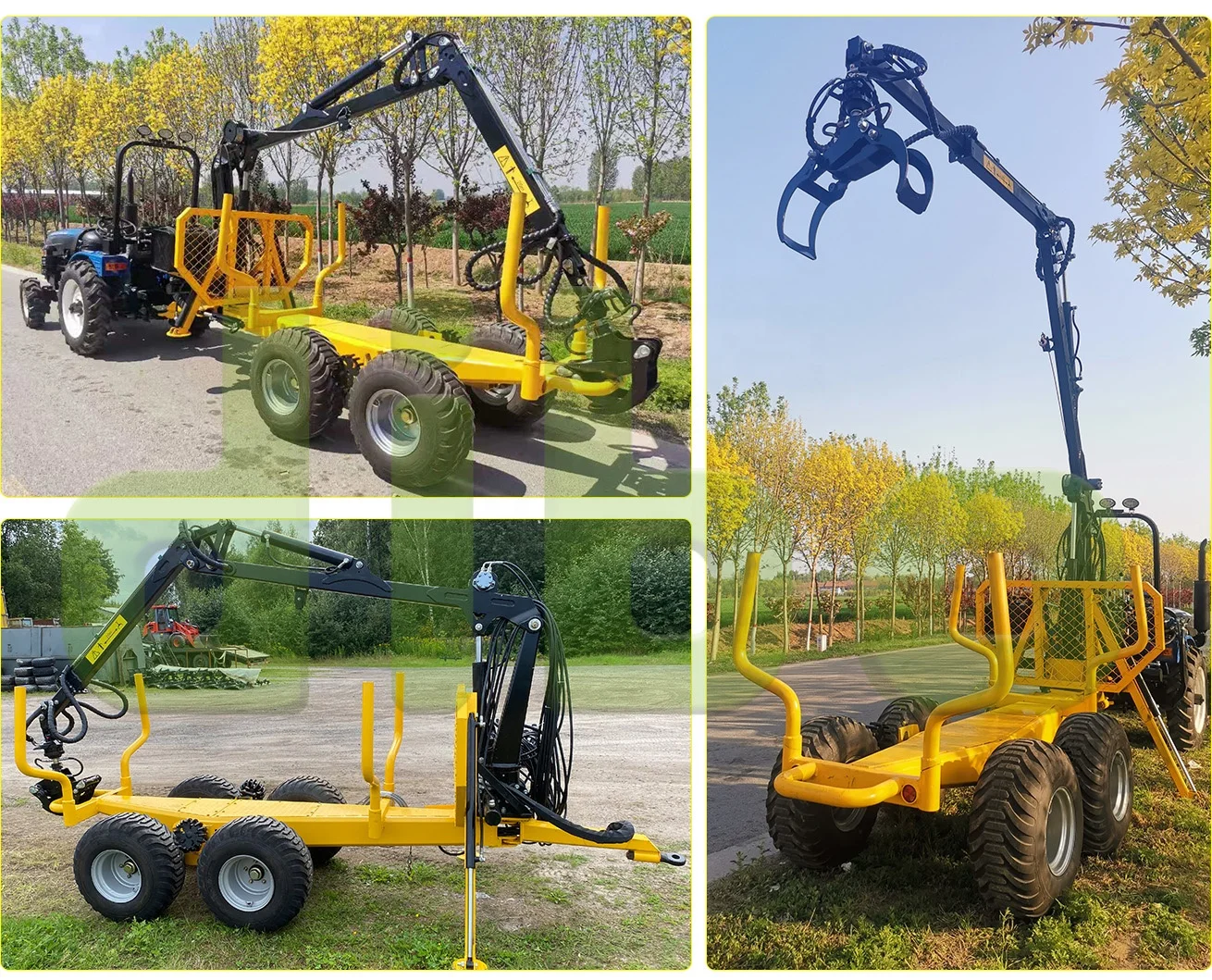 Forestry Forwarding Trailer Knuckleboom Log Loader Forest Machine ...