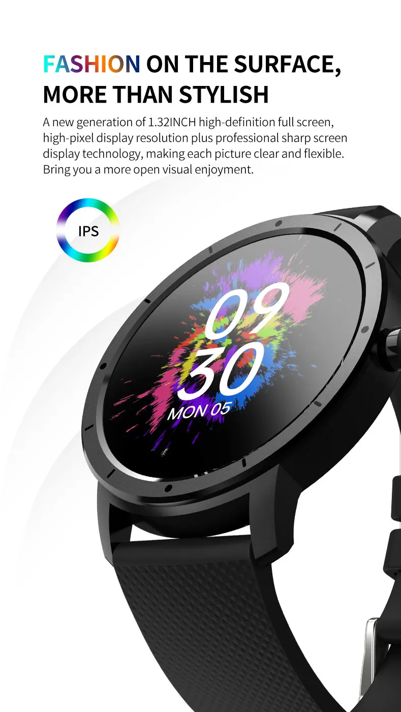 Round Touch Reloj Screen Hw21 Smartwatch 1.32inch Wristband Fitness ...