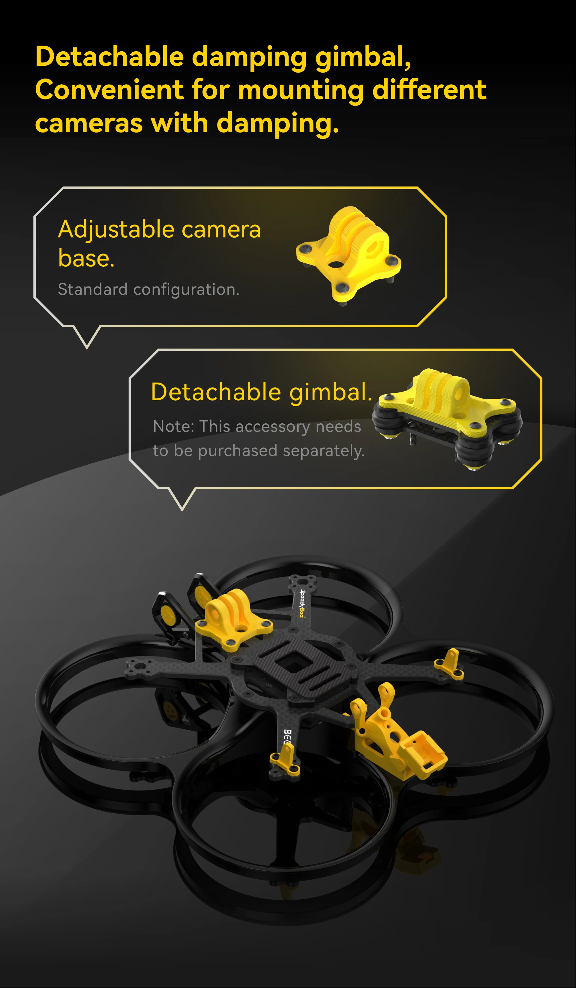 SpeedyBee Bee35 / Bee35 Pro 3.5 Inch Frame Kit Duct Whoop RC FPV Racing ...