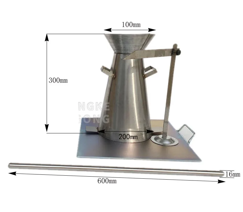 Concrete Flow Table Slump Cone Test Set - Durable & Accurate