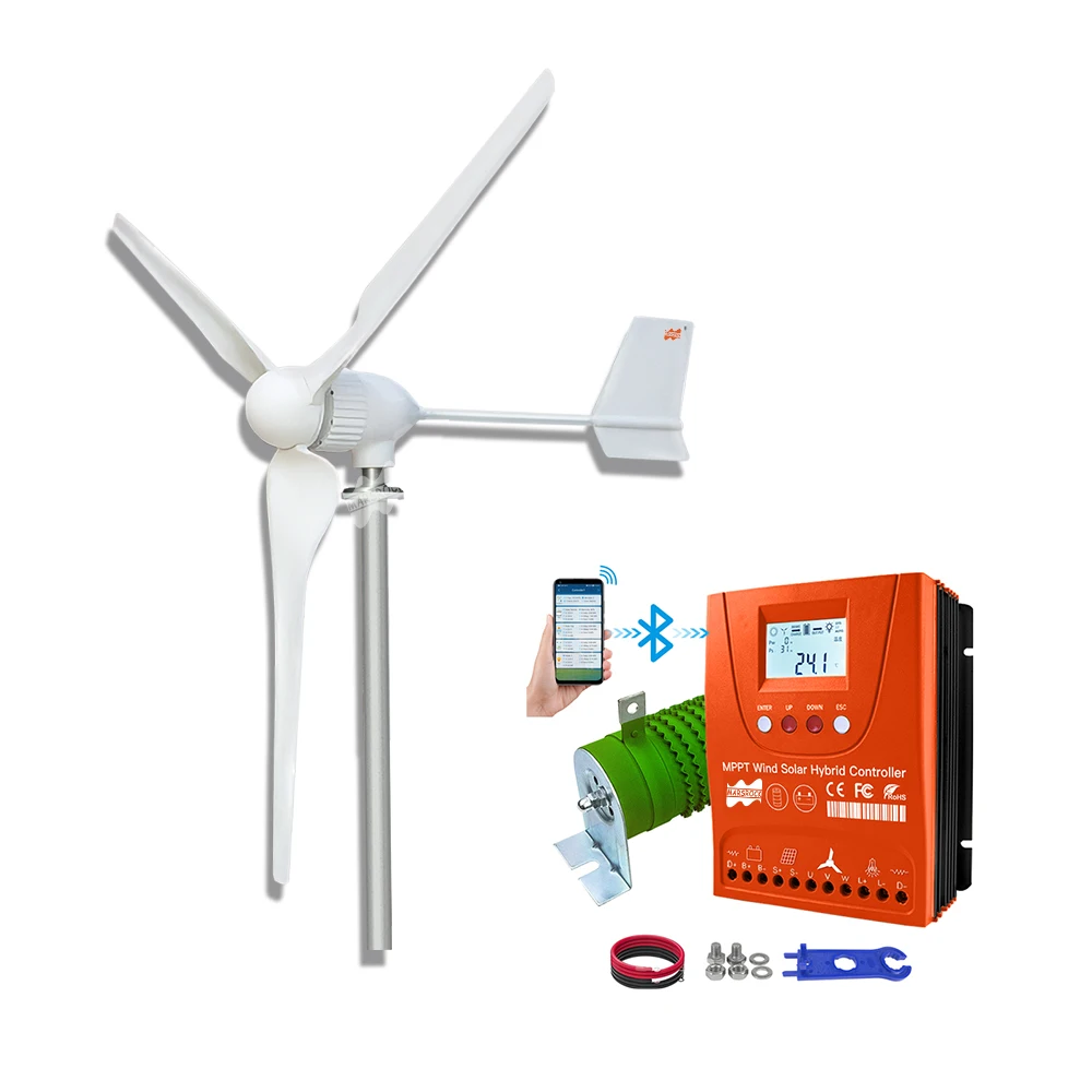 High Quality 1000w 24v/48v Wind Small Windmill System Hybrid Wind Solar ...