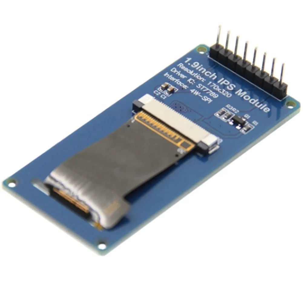 DIYmalls 1.9英寸IPS显示屏模块SPI 3.3V 170x320 ST7789 RGB 65k颜色，适用于Arduino，无触摸 ...