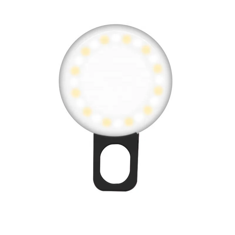 3 Modes Mini Ring Light New Version Rechargeable Selfie Ring ...