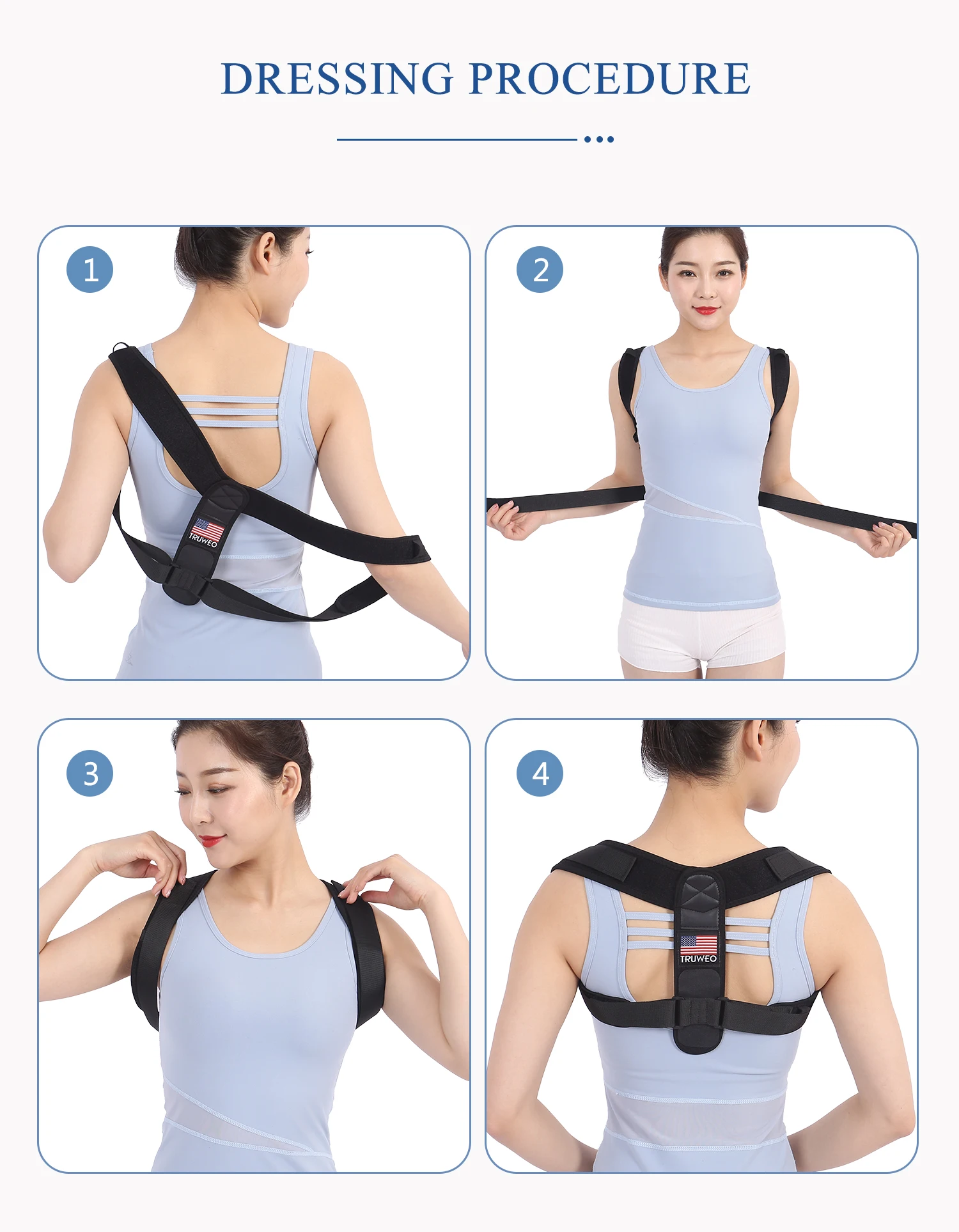 Adjust Upper Back Pain Straightener Clavicle Scapular Fracture Humpback ...