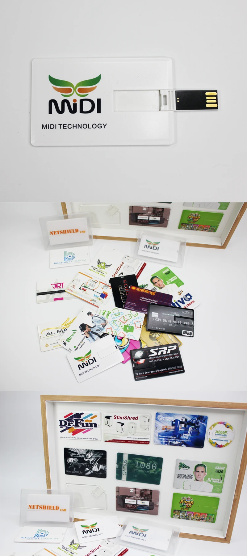 Custom Logo USB Flash Drive - Promotional Business Card