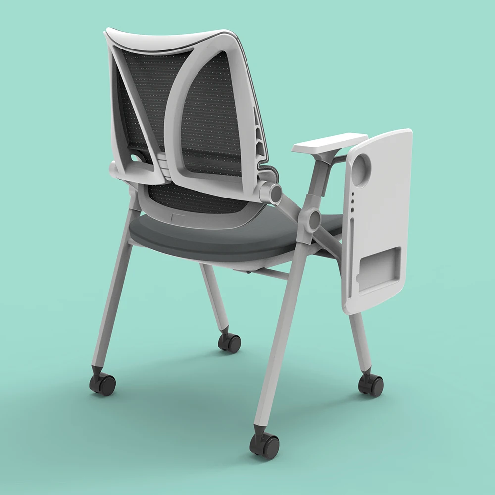 Stackable Mesh Chairs with Writing Tablet - Perfect for Meetings