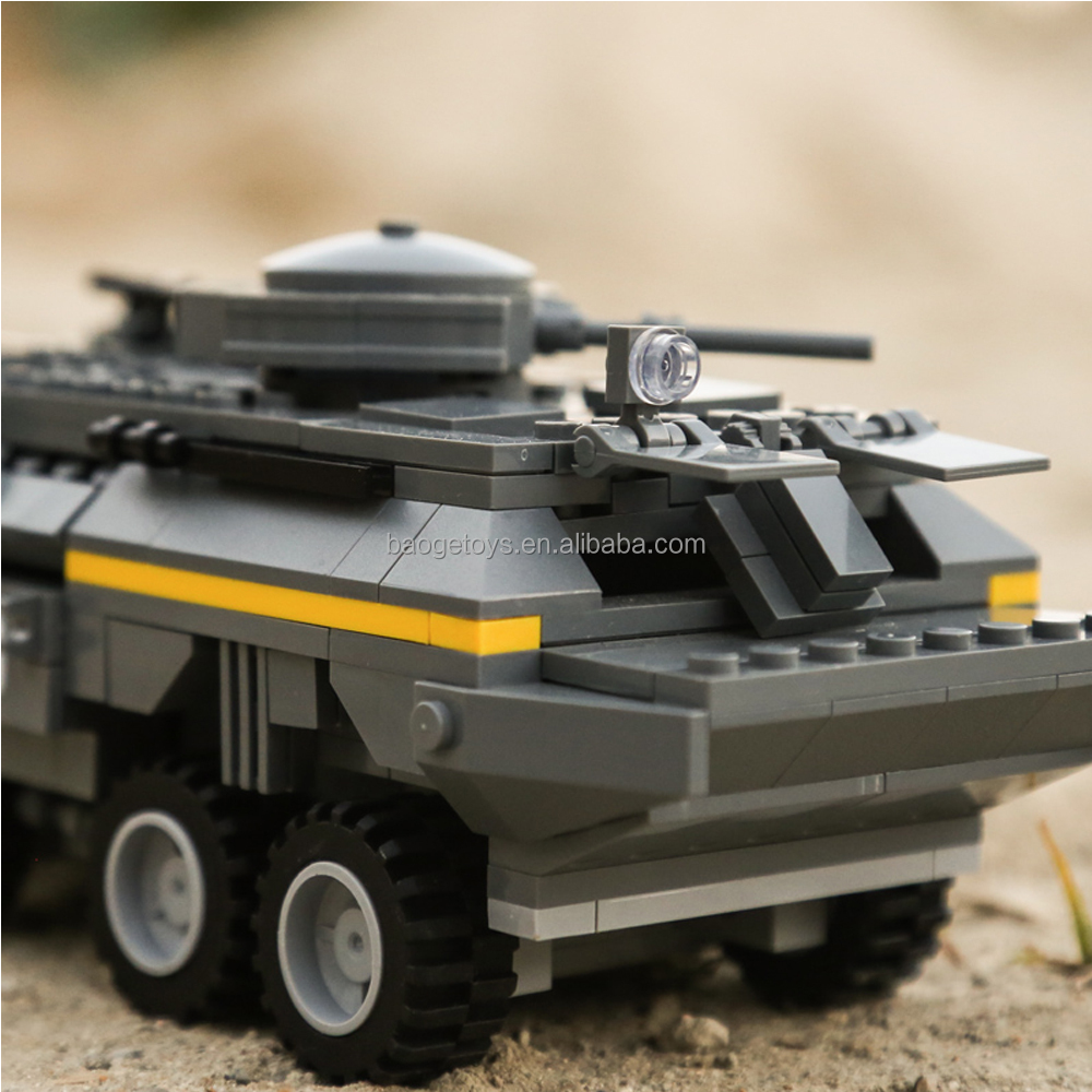 Wange Plastic Army Armoured Vehicle Military Toy Brick Building Block ...