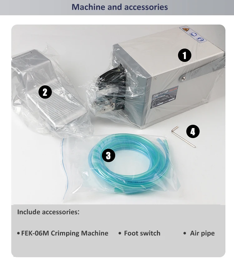Fek-06m 2.0t Multi-functional Pneumatic Tool Terminal Crimping Machine ...