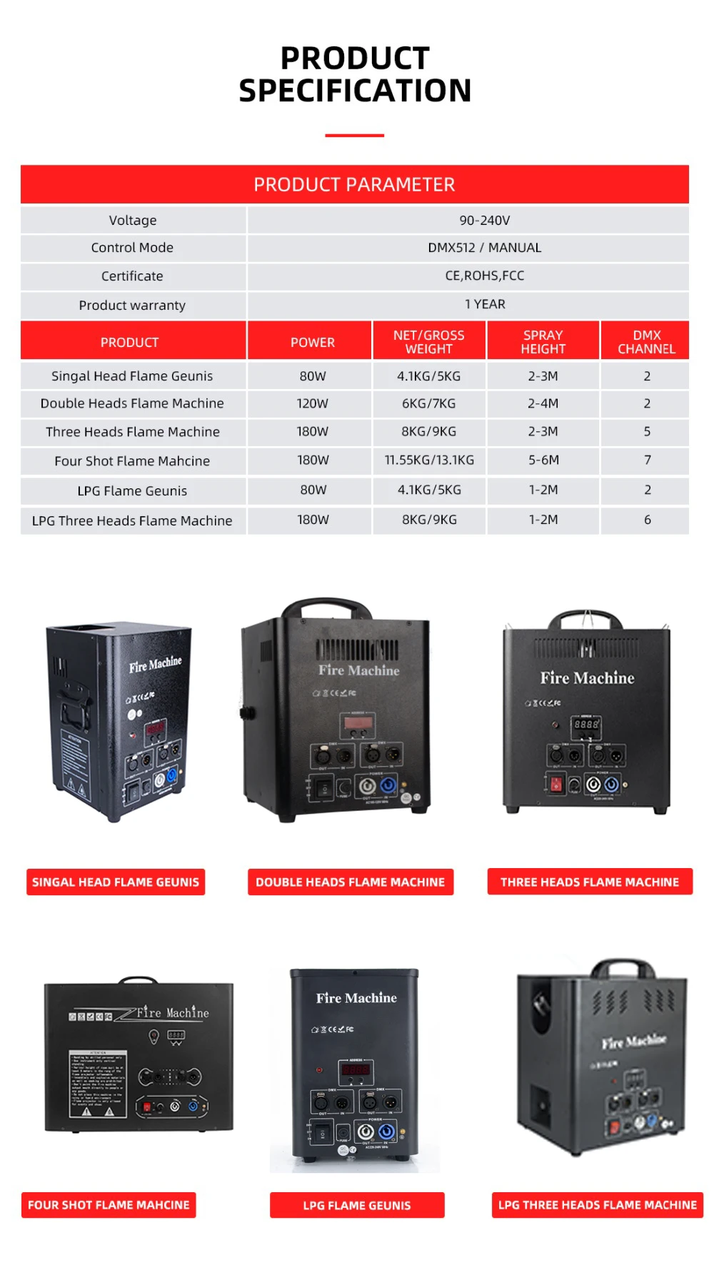 Dj Dmx Single Shot Flame Fire Stage Effects Machine - Buy Flame Machine ...