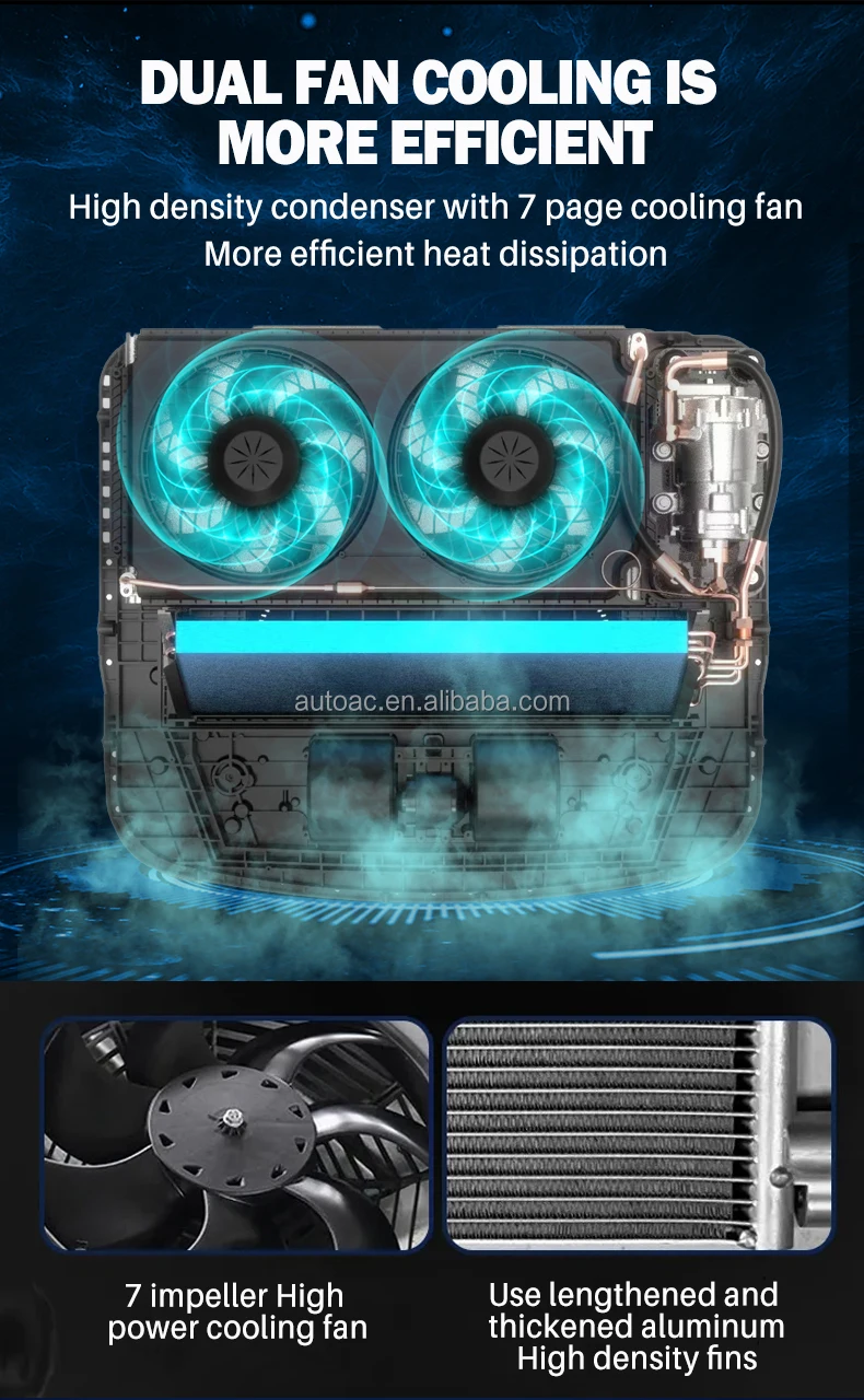 Dual Fan Rooftop Truck Air Conditioner 12v 24v Parking Cooler Apu Car ...