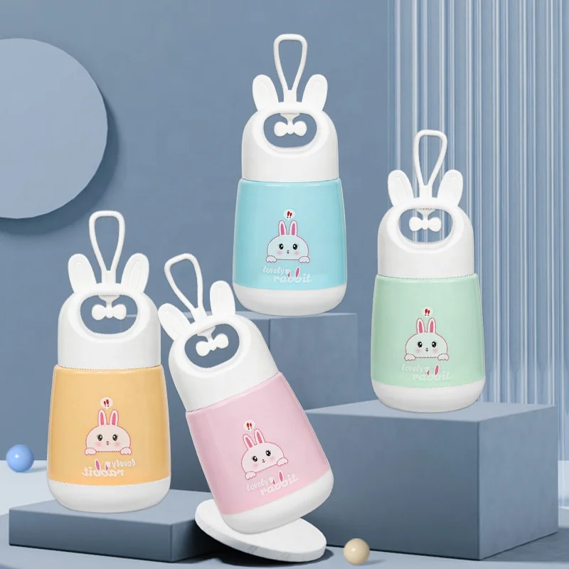 380ml Glass Wholesale Children Cute Little Rabbit Outdoor Gourdes Pour ...