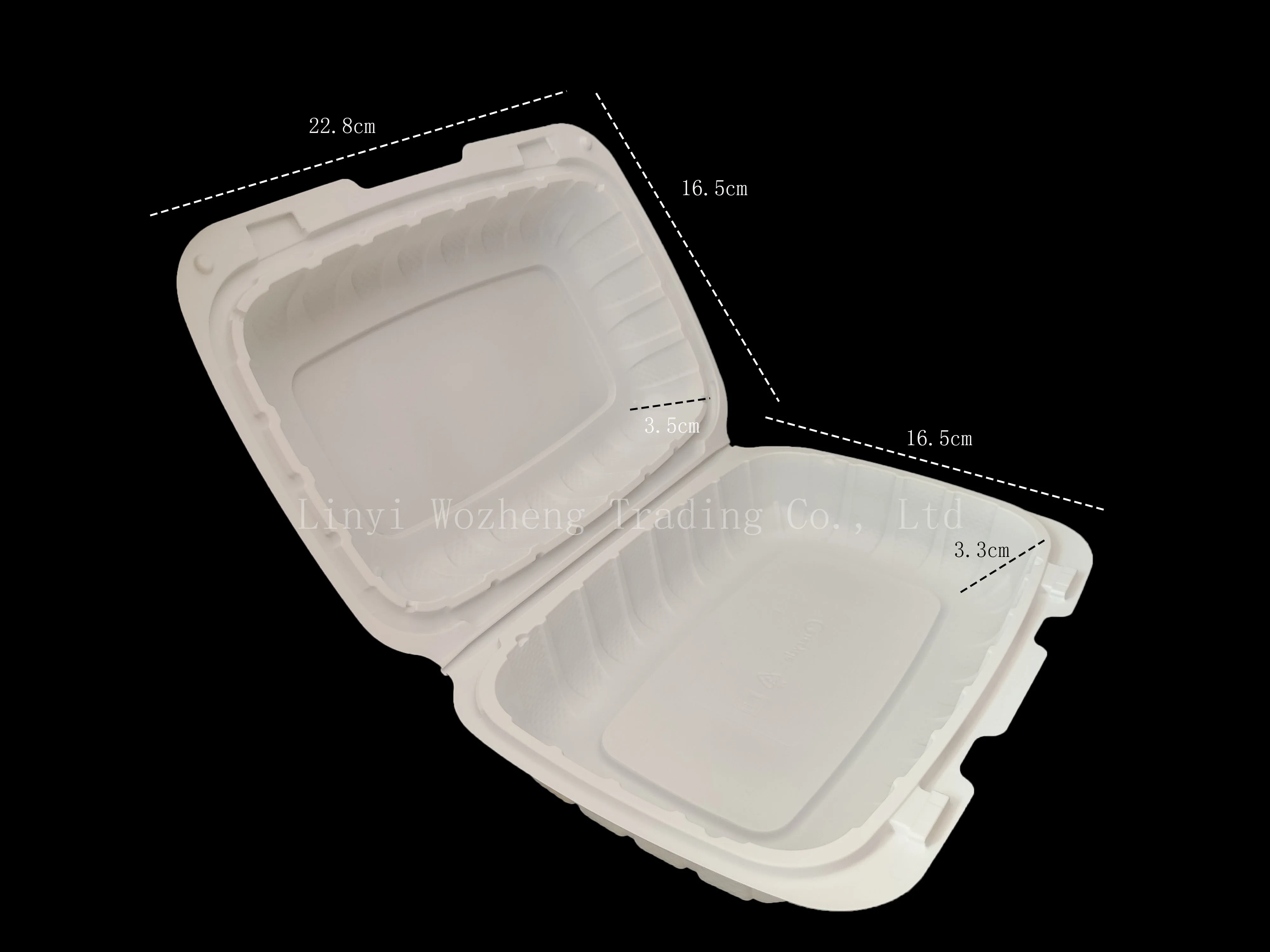 Plastic Fast Meal Disposable Lunch Box Pp Clamshell Takeout Hinged To ...