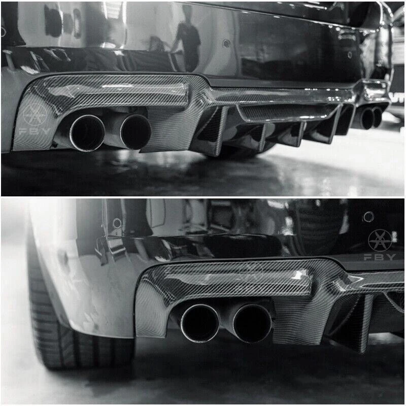 Competition Style Carbon Fiber Rear Bumper Diffuser for BMW 5 Series ...