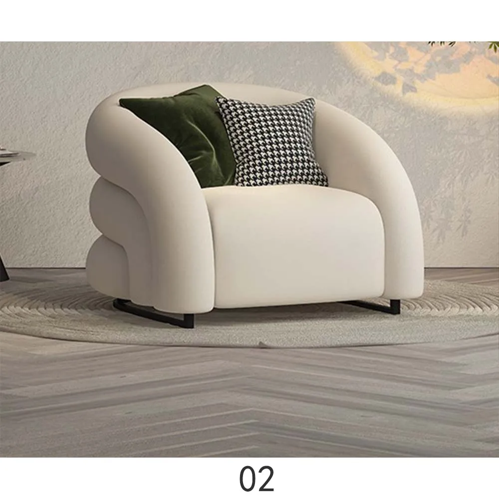 Fashion Simple Personality Leisure Sofa Chair Light Luxury Velvet ...