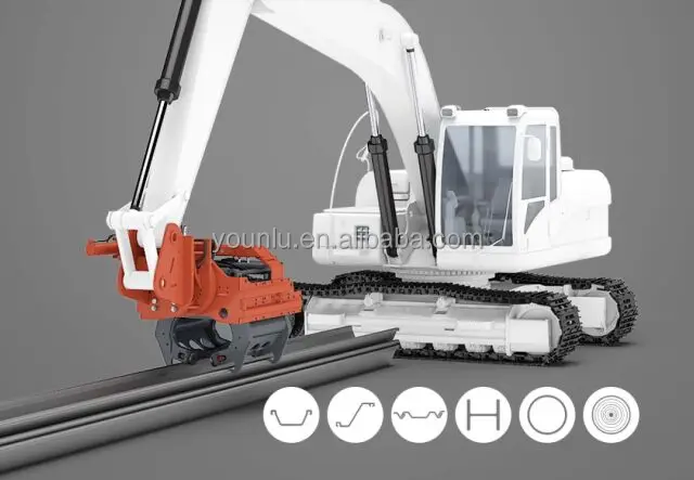 Heavy-duty Excavator-mounted Pile Driver Side Grip Pile Driver ...