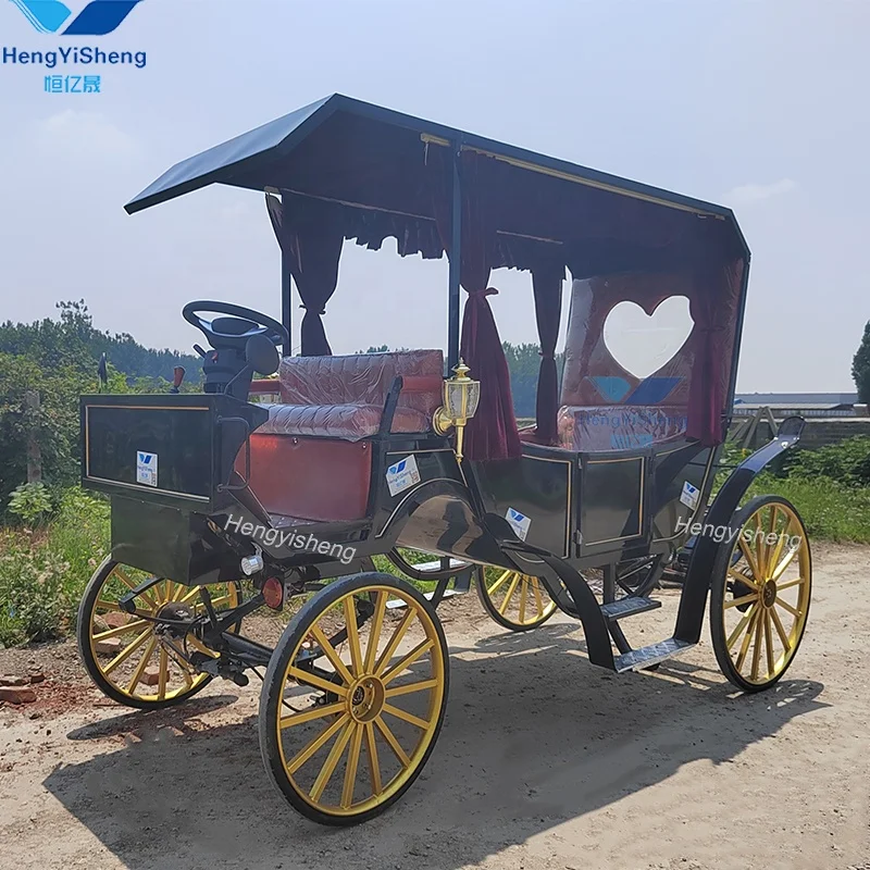Factory Price Sightseeing Horse Carriage Wagon Princess Wedding Horse ...