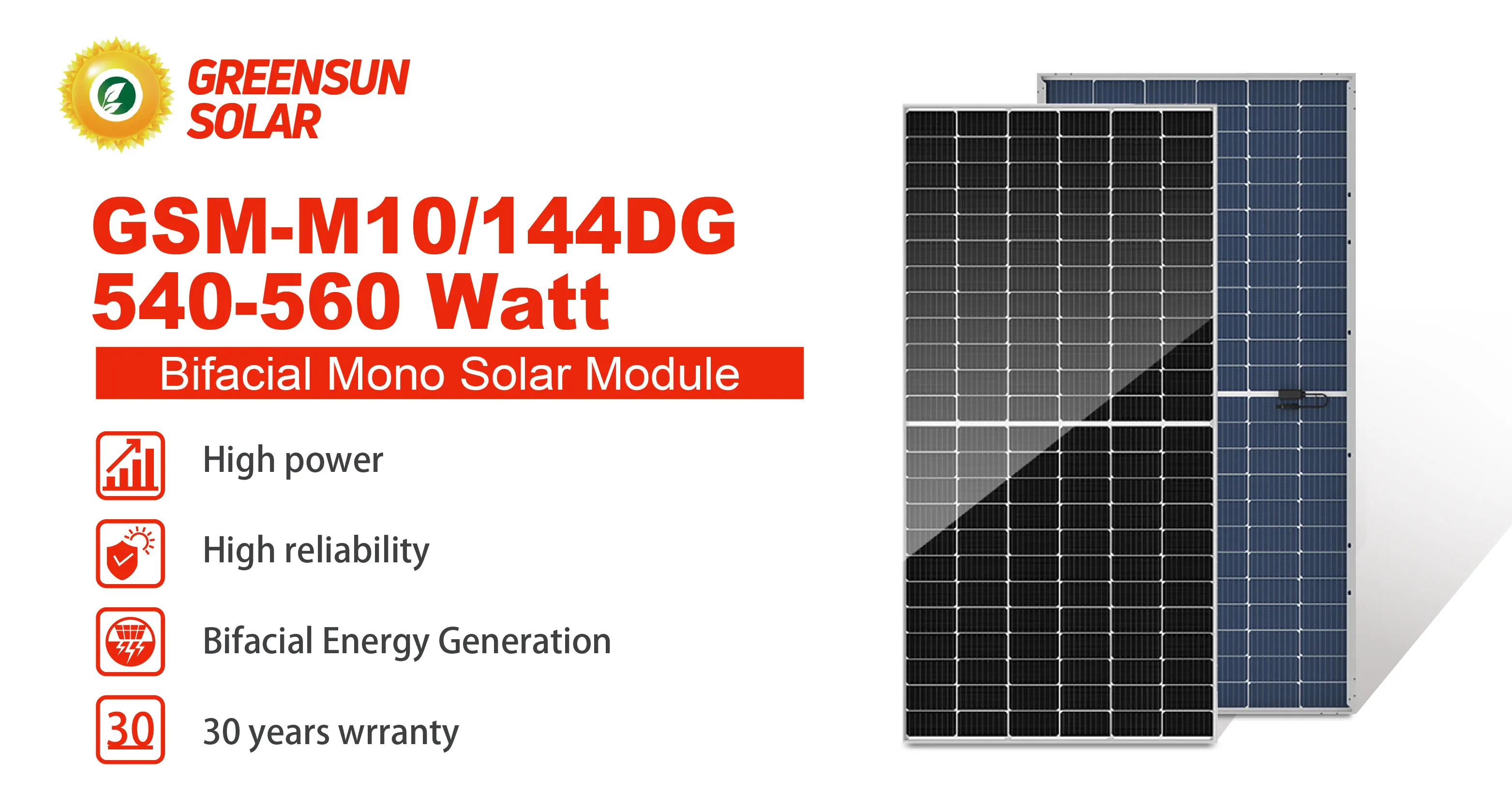 Commercial Solar Panels 540w 550w 560w M10 Perc Monocrystalline Solar ...