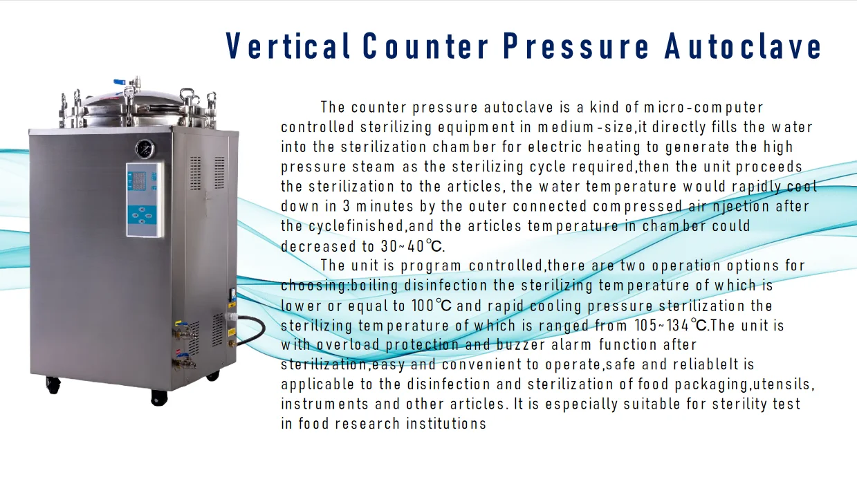 100l Autoclave Counter Pressure Retort Sterilizers Machines For ...