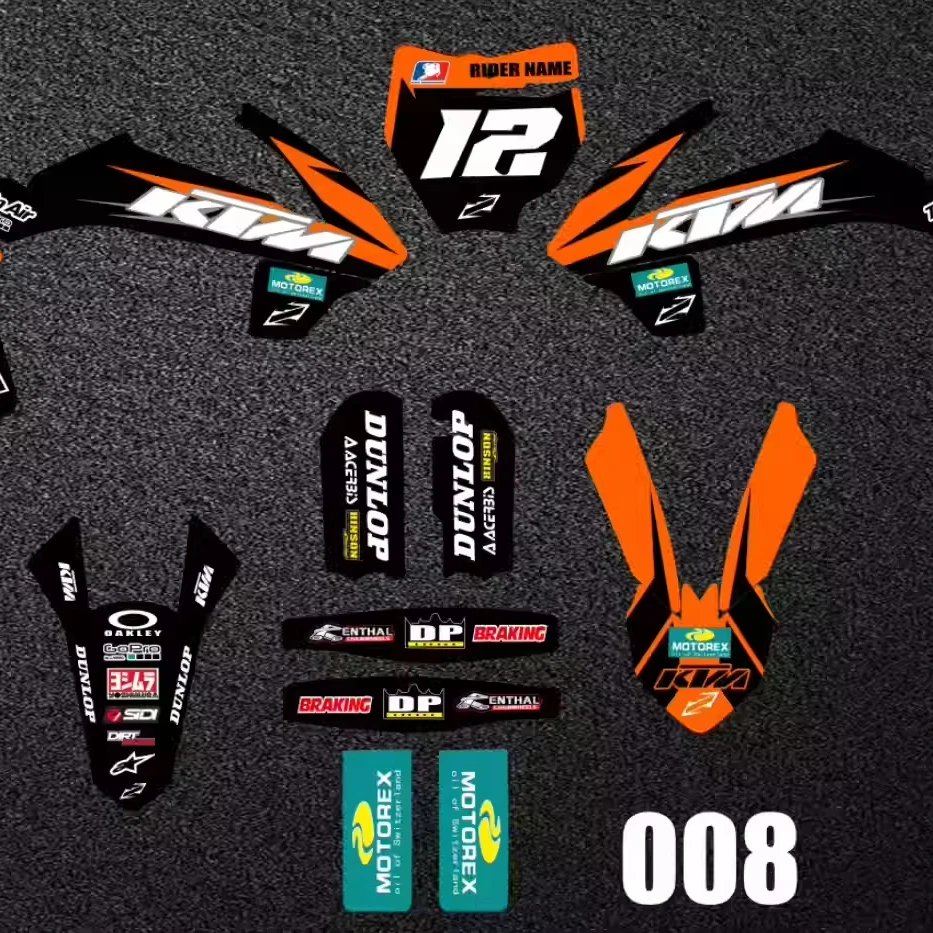 Snor Racing Pit Dirt Bike 3m Stickers Decals For Kt65 Motorcycle ...