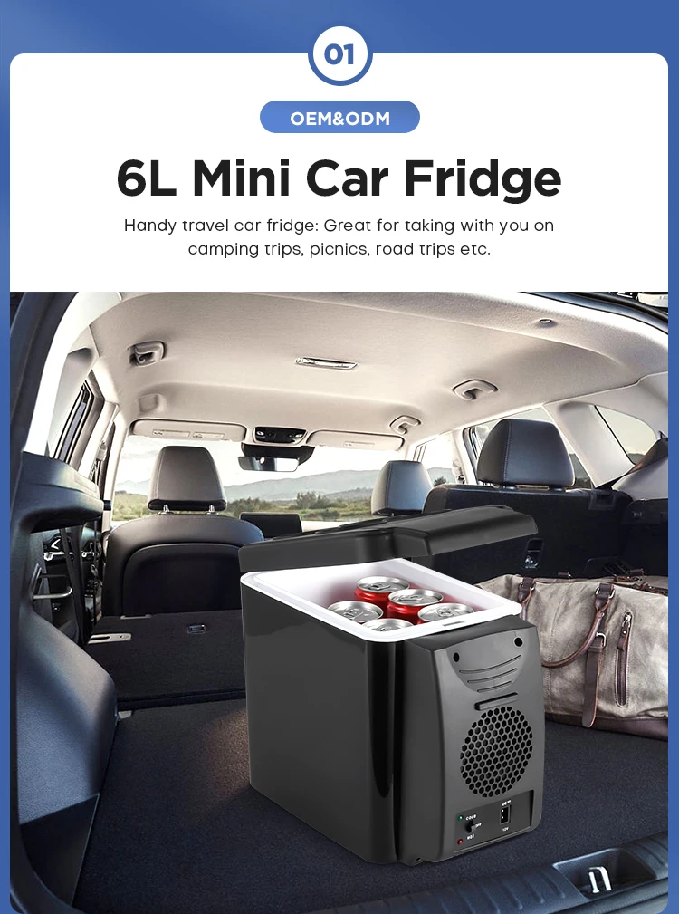 Outdoor 6l Portable Chargeable Mini Refrigerator Camping Mini Fridge ...
