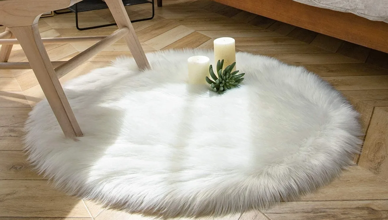 New Pure White Sheepskin Plush Fur Rugs Faux Fur Carpet - Buy Sheepskin ...