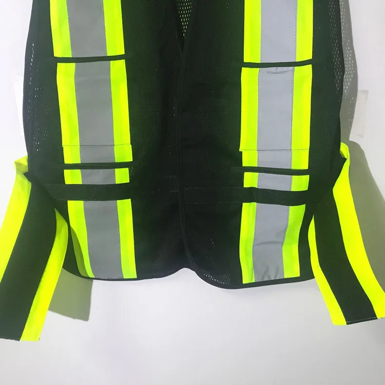 V8 Security Guard Reflective Vestlattice Reflective Vest Black ...