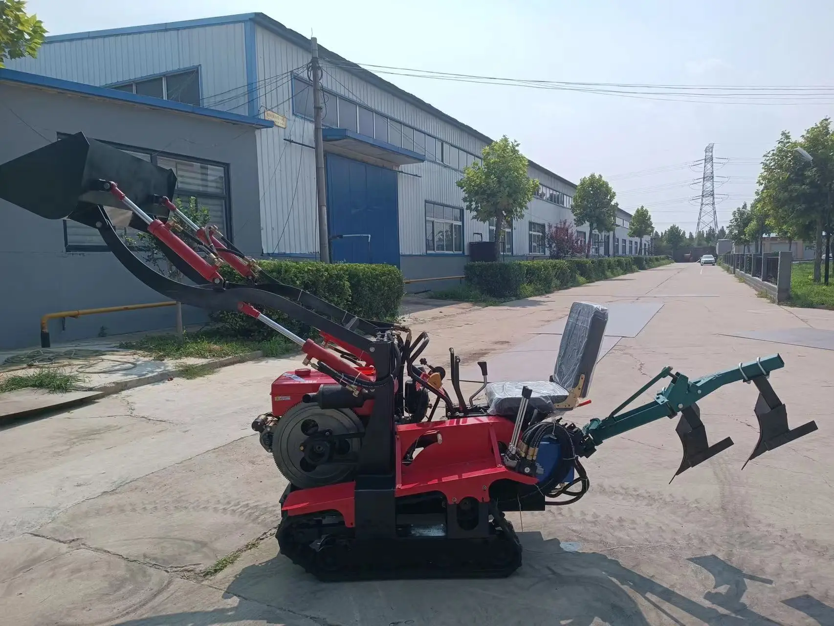 Power Tiller Riding Crawler Tiller Agriculture Three Plow Furrow Plough ...