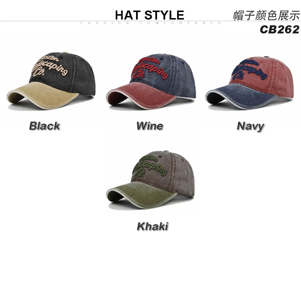 2 Two Stone 3d Letter Embroidered Washed Distressed Cotton Baseball Cap ...