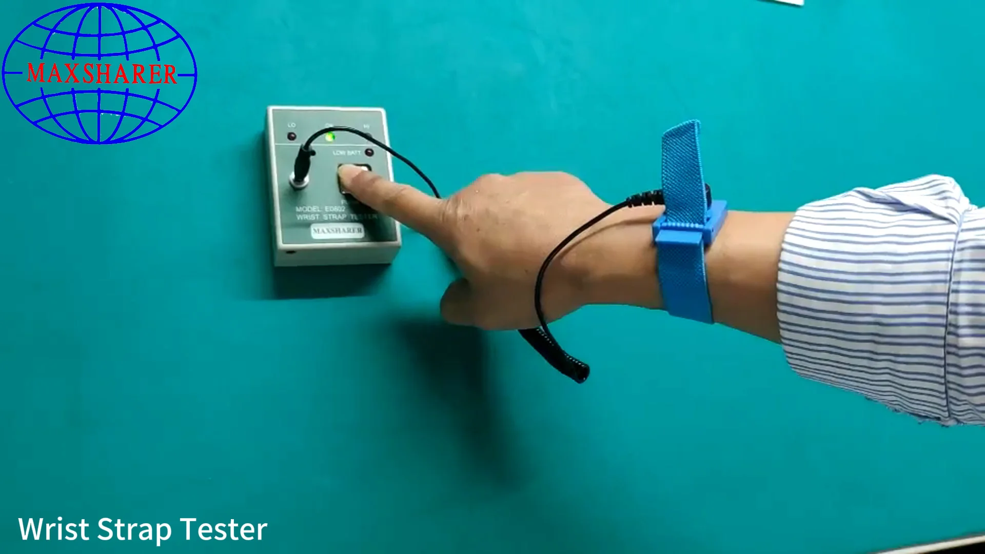 Grounding Earthing Wristband Blue Fabric Esd Antistatic Wrist Strap ...