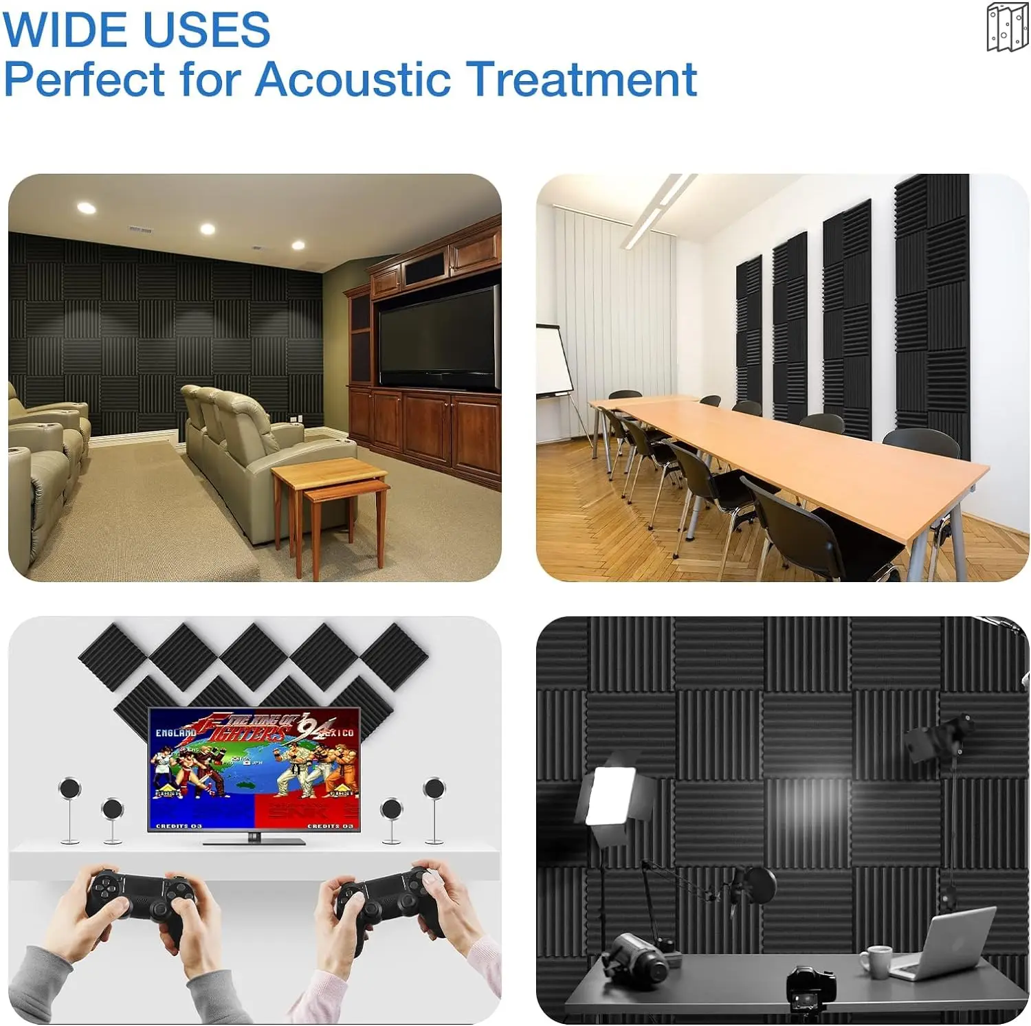 Geometric Acoustic Panels - Sound Absorbing Foam for Studios