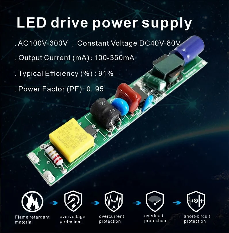 Non Isolated 110v Batten Led Driver 20watt Led Driver T5 T8 54vdc 3 ...