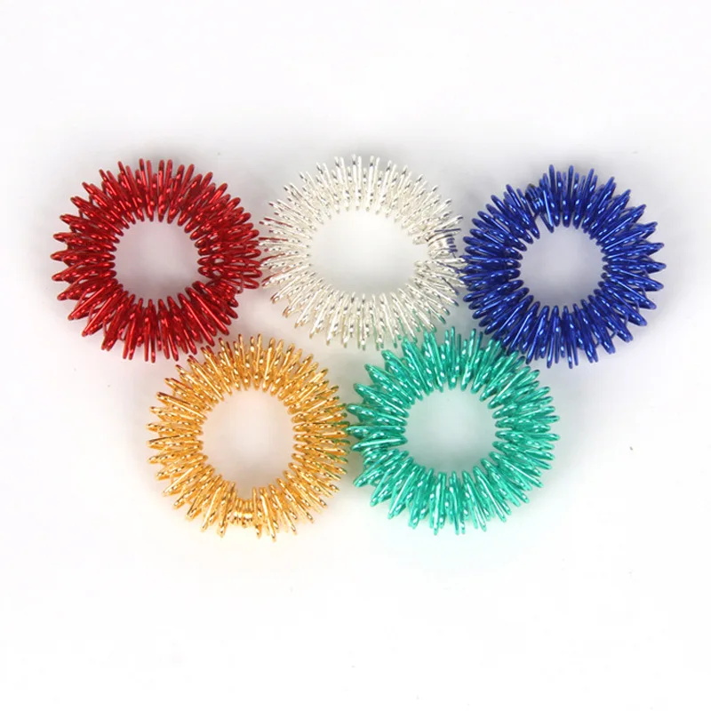 Spring decompression finger massage ring finger massager multi-color ...