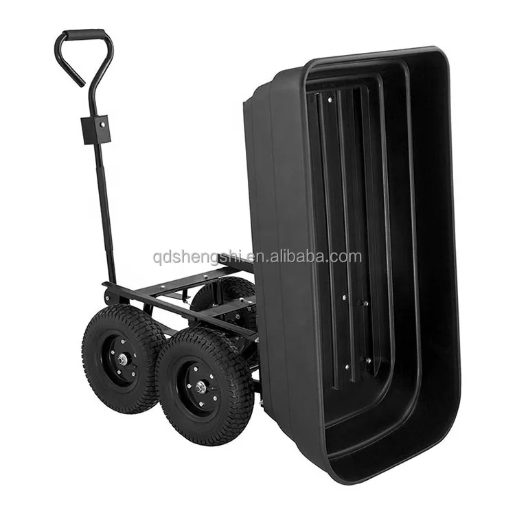 ATV/UTV Heavy Duty Utility Cart Poly Dump Cart Poly Tipper Trolley and ...