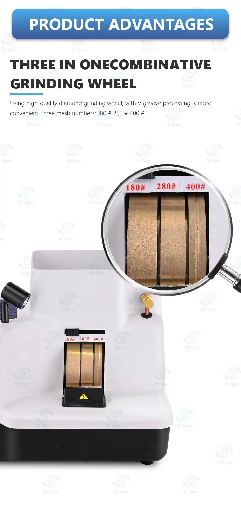 SJ Optics Hand Lens Edger - Precision Optical Instruments