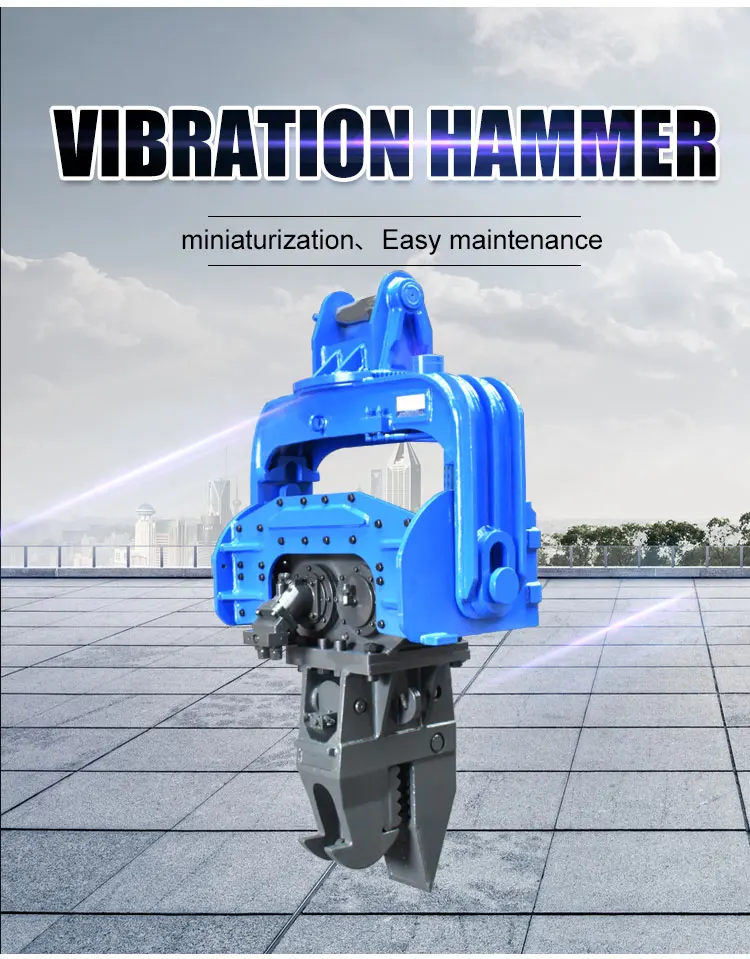 Spot Excavator-mounted Vibro Hammer Vibratory Sheet Piling And Pile ...