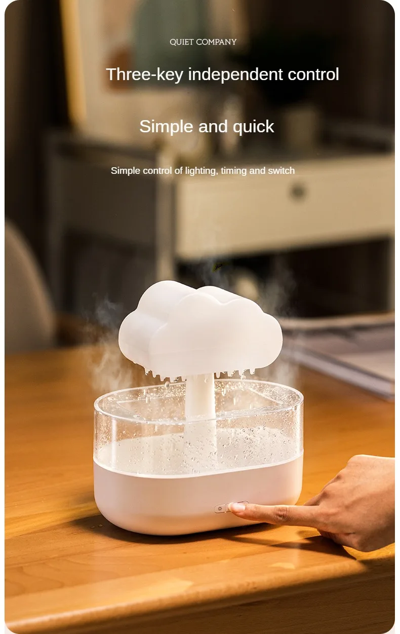 Customized Air Ultrasonic Aroma Diffuser Waterfall Lamp Mushroom Drop ...