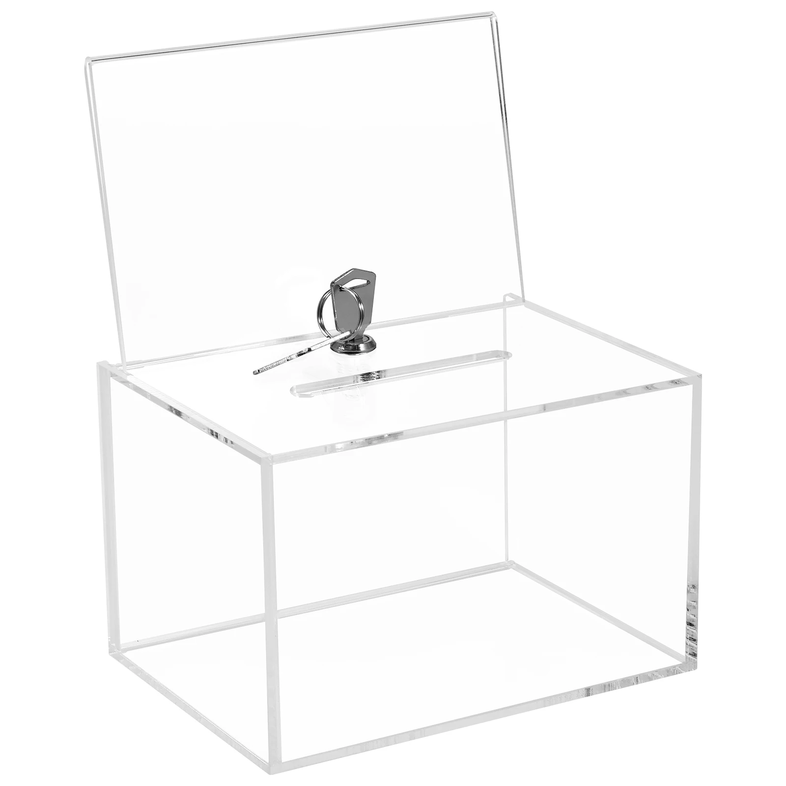 Wholesale Custom Clear Acrylic Locking Raffle Suggestion Ballot Box ...