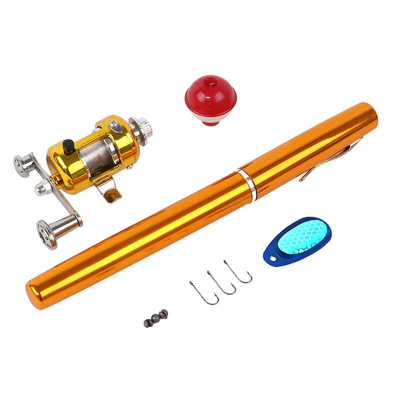 Unionpromo Aluminum Portable Pocket Fishing Pen Rod Telescoping Fishing ...