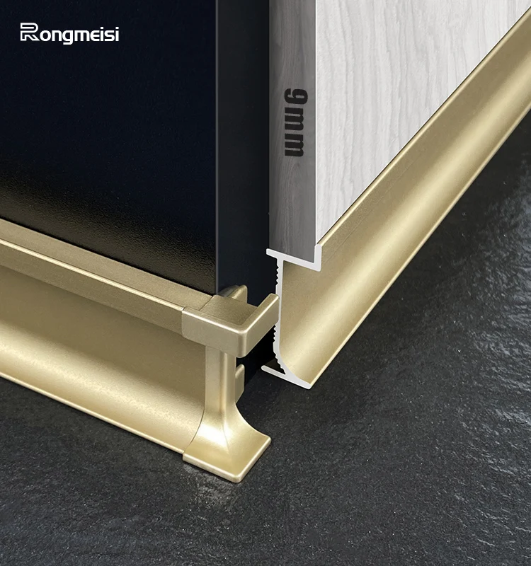 Slim Recessed Skirting Board - Aluminum Baseboard Profile
