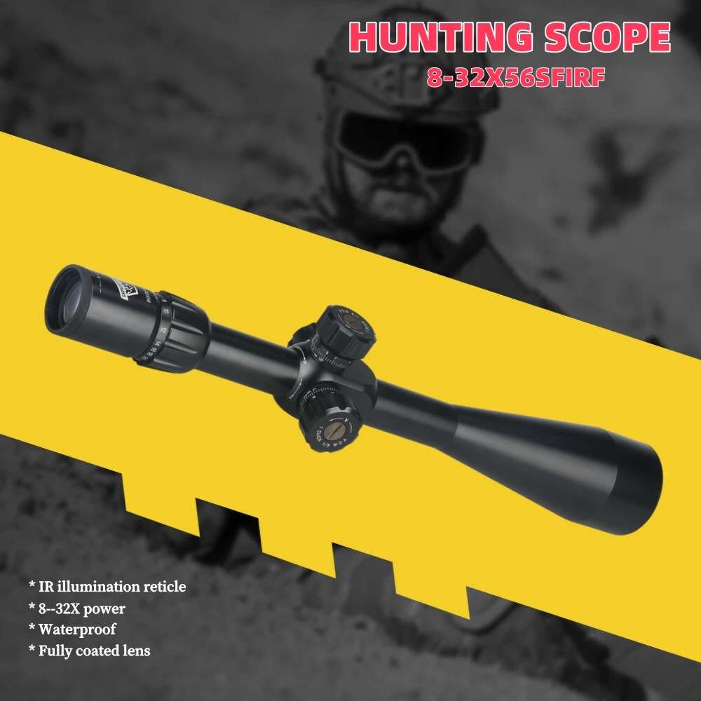 8-32X56SFIRF Scope Sight 1000G Waterproof Red Green Illuminated Reticle ...