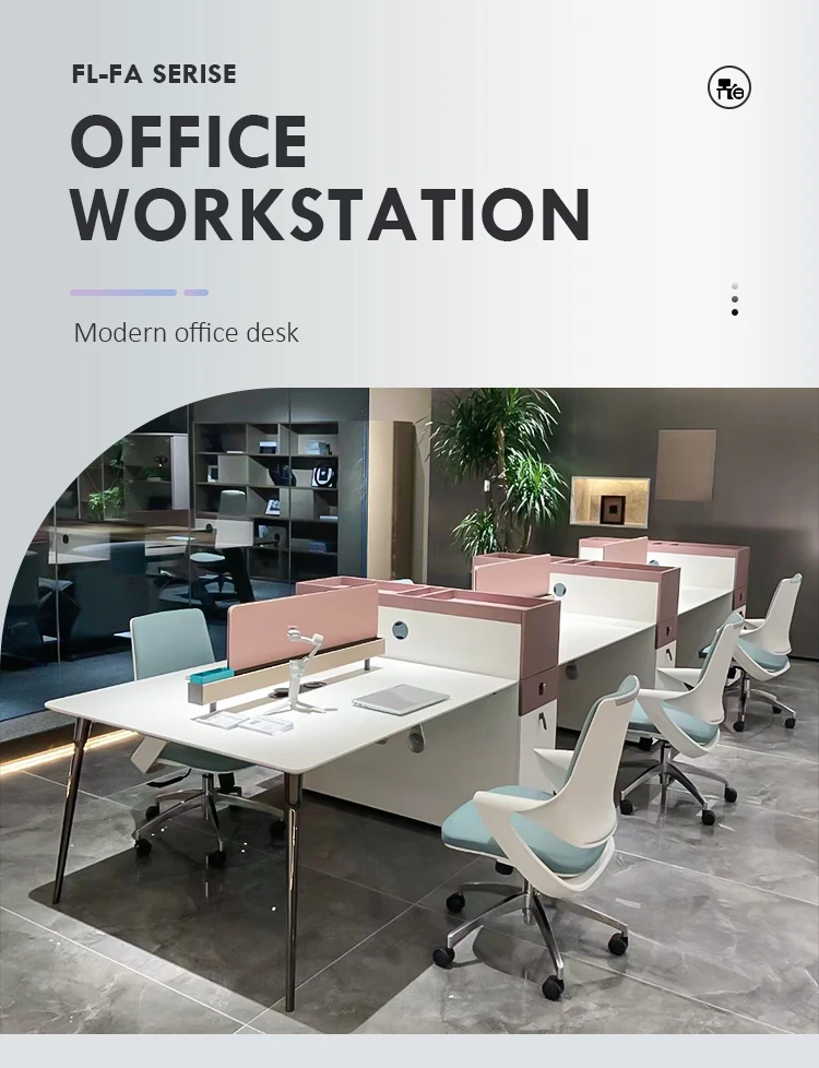 Modern Coworking Spaces Office Table Workstation Modular 4 6 8 Seater ...