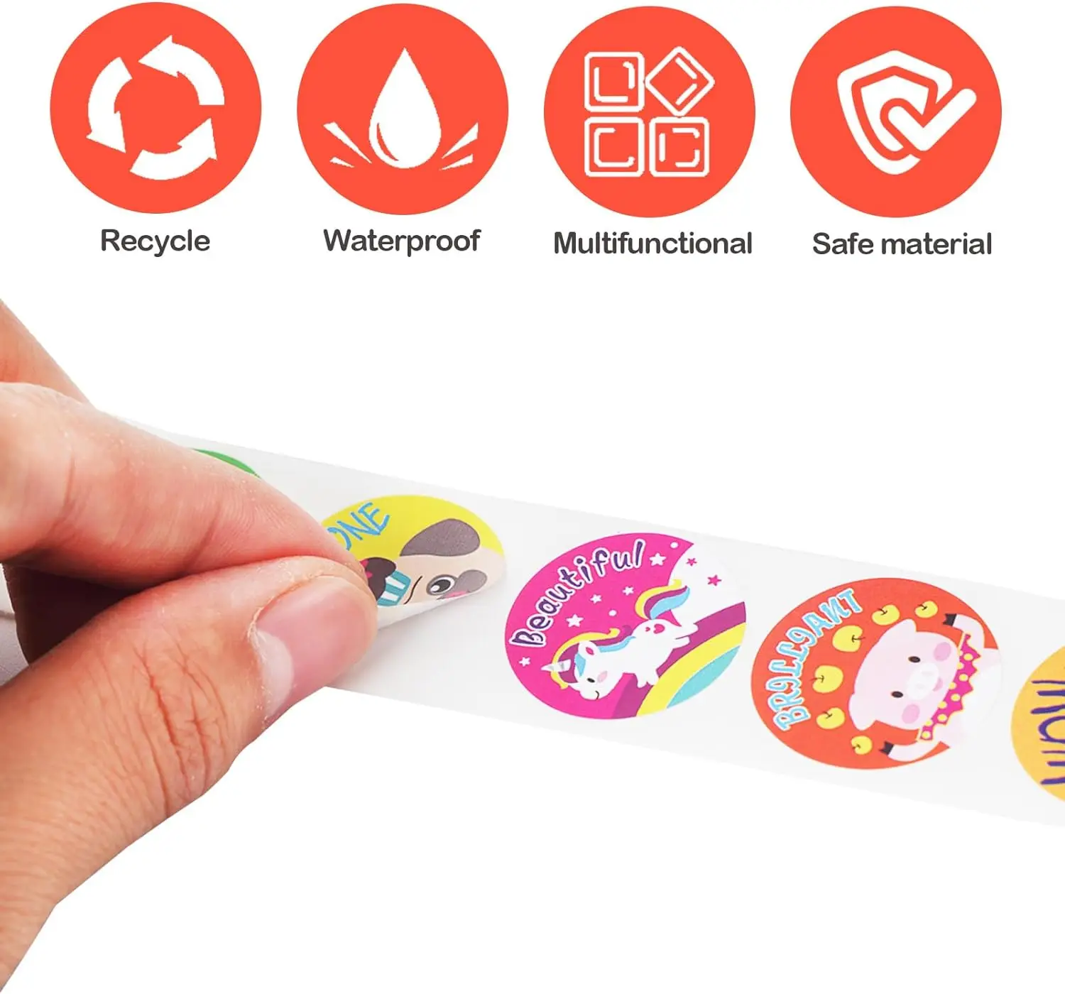 High Adhesive Gold Holographic Custom Stickers Waterproof Pp Paper ...