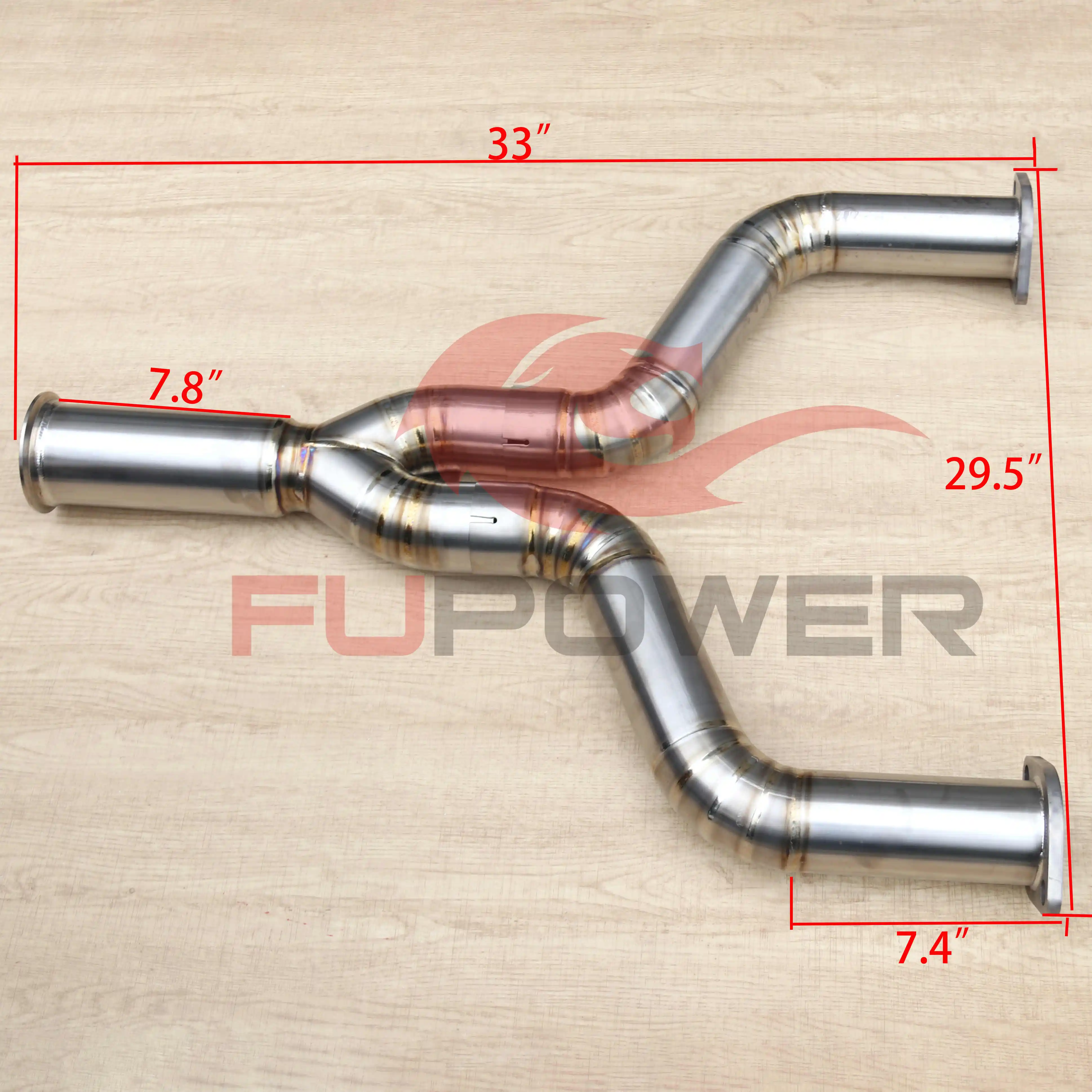 3" Exhaust Titanium Mid Y Pipe Muffler Exhaust Nissan 350z 2003-2008 Vq35de Vq35hr 370z - Buy ...