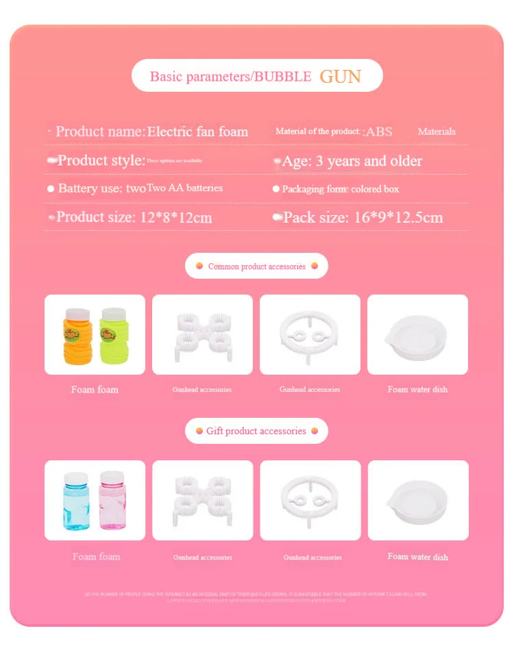 Children's Electric Fan Bubble Gun Automatic Bubble Blowing Toy ...