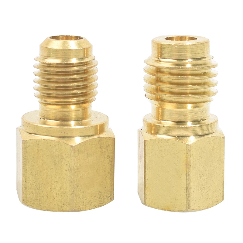 R134a Adapters Brass Refrigerant Tank Adapter 1/2 in Female to 1/4 in ...