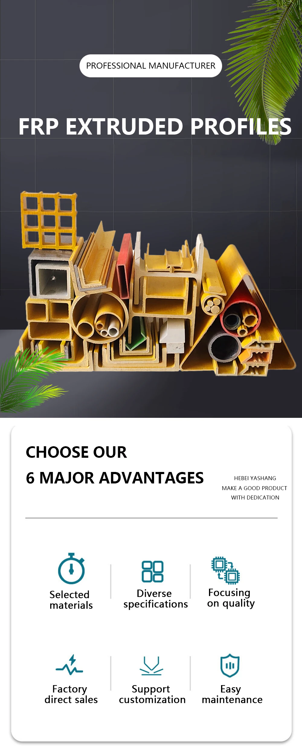 Professional Manufacturing Of Frp Extruded Profiles,Frp I-beam Square ...