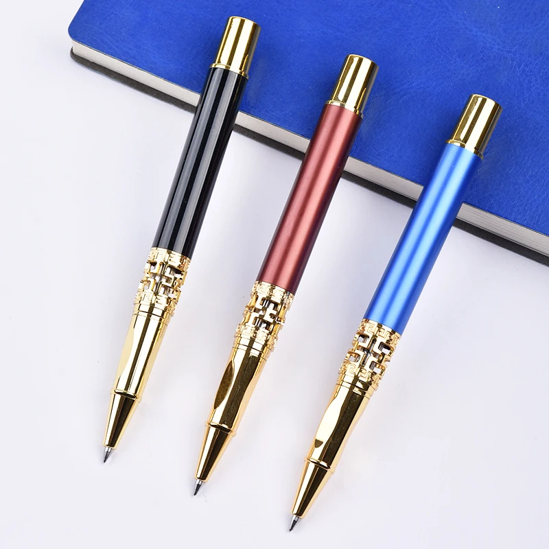 Hot Selling Logo Customised Modern Stationery Luxury Pattern Rollerball Pen Design Pen Metal ...