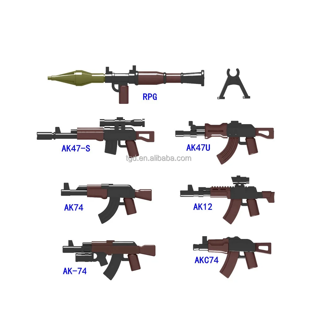 WW2 Weapon Accessories - Toy Gun Set for Minifigs