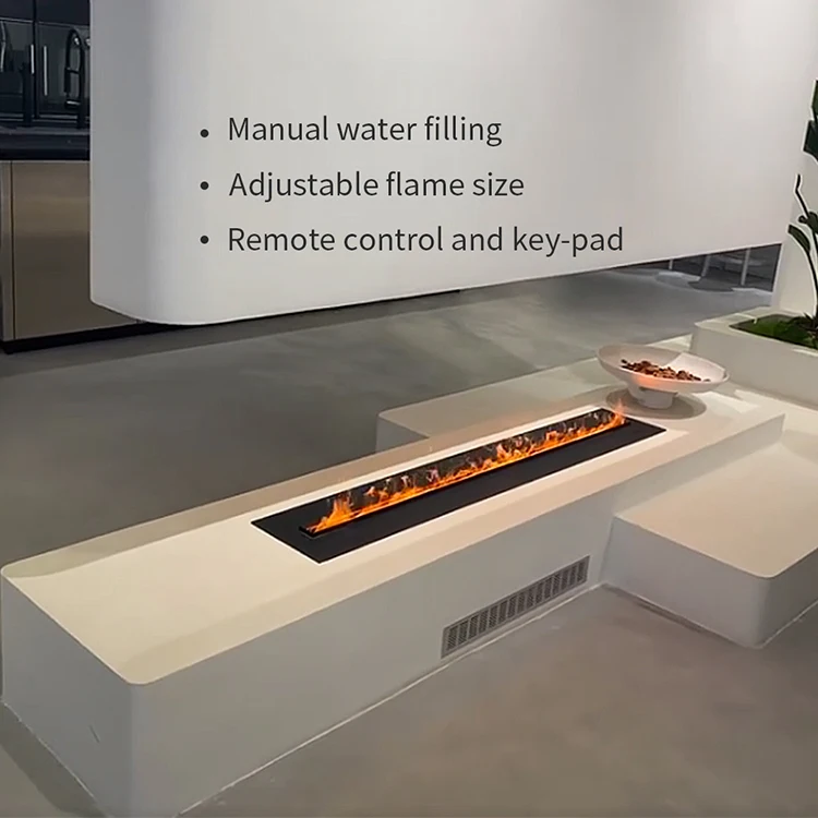 OEM/ODM 2000mm Fake Led Flame 3d Water Vapor Steam Electric Mist Fireplace